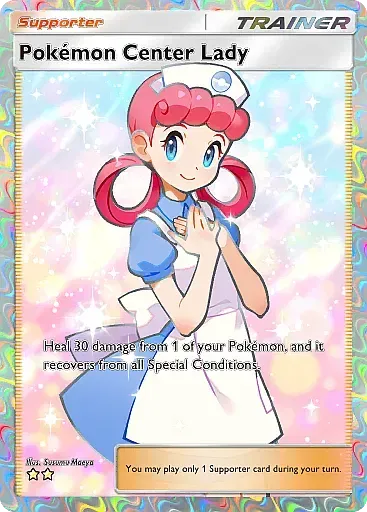 Pokémon Center Lady | How to obtain, Abilities & Decks | Pokémon Meta