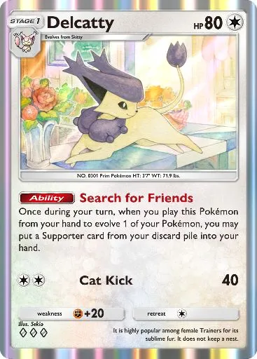 Delcatty | How to obtain, Abilities & Decks | Pokémon Meta